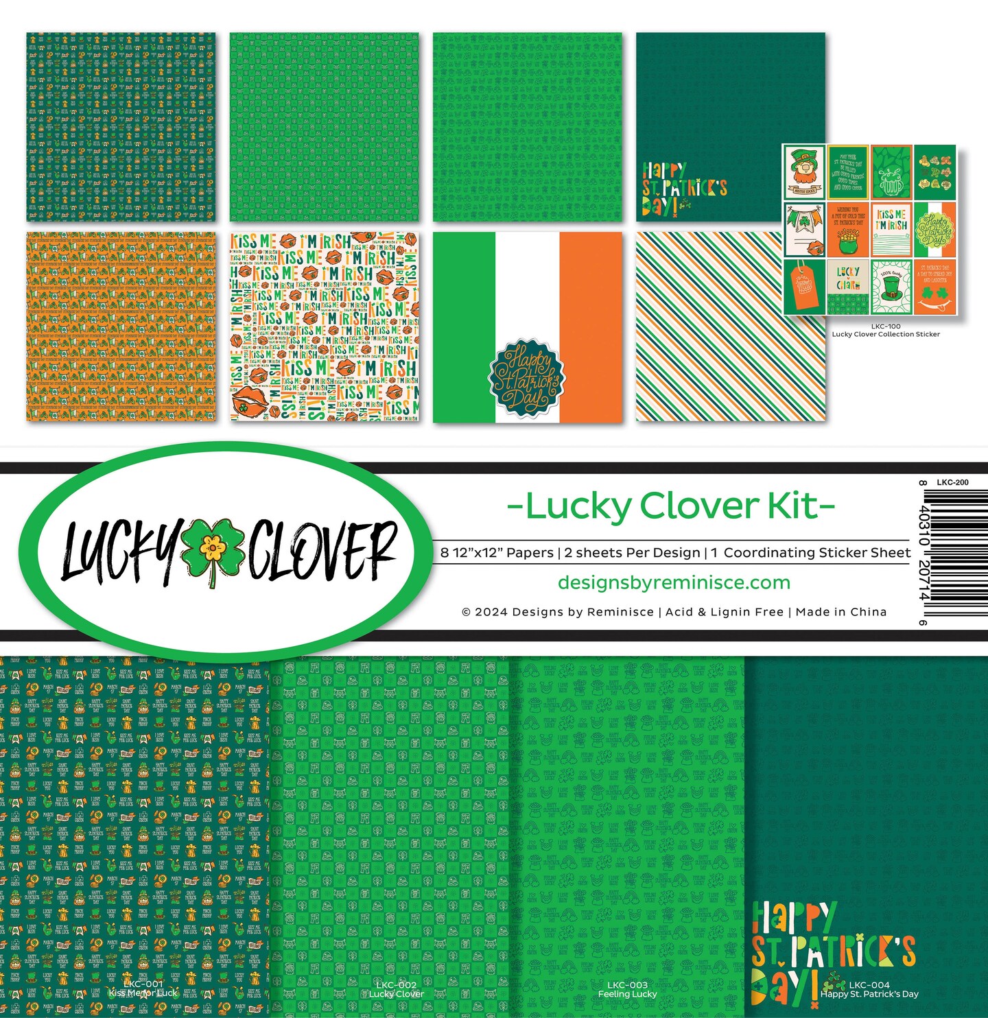 Reminisce Collection Kit 12"X12"-Lucky Clover | Michaels