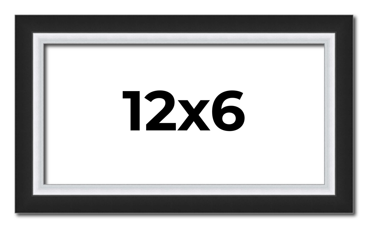 6x12 Flat Picture Frame with UV-Resistant Acrylic & Acid Free Backing ...