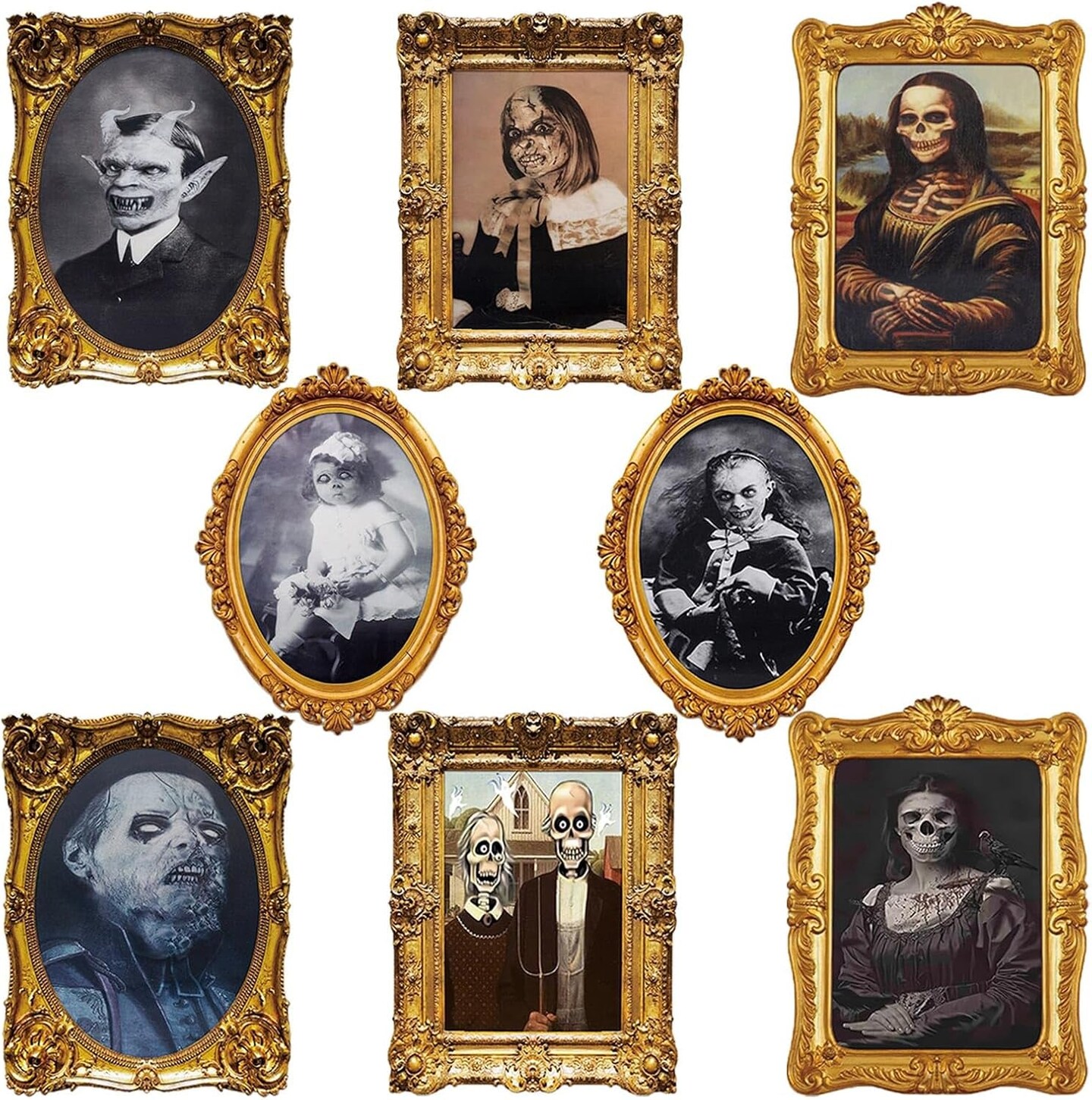 Halloween Decorations Indoor Scary 3D Changing Face Pictures, Moving ...