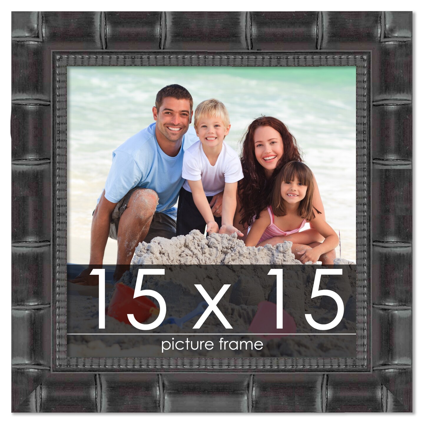 15x15 Wide Bamboo Picture Frame with UV-Resistant Acrylic & Acid Free ...