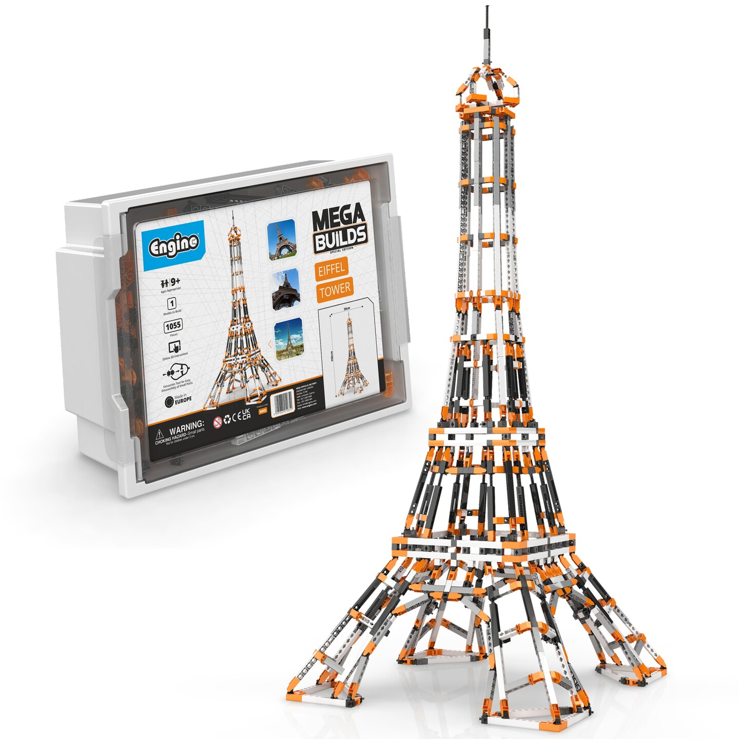 Engino: Mega Builds: Eiffel Tower - 1025pc Brick Building Set, 4.5 ...