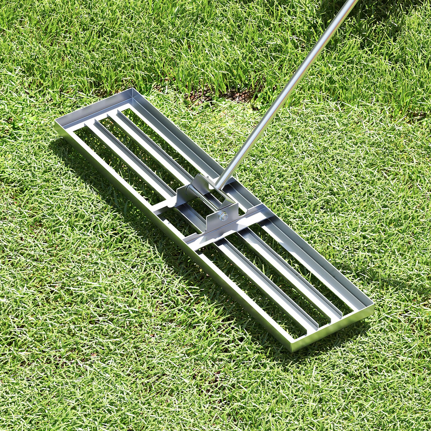 Lawn Leveler Rake with Long 67" Handle Wide Spreading Plate Ideal for ...