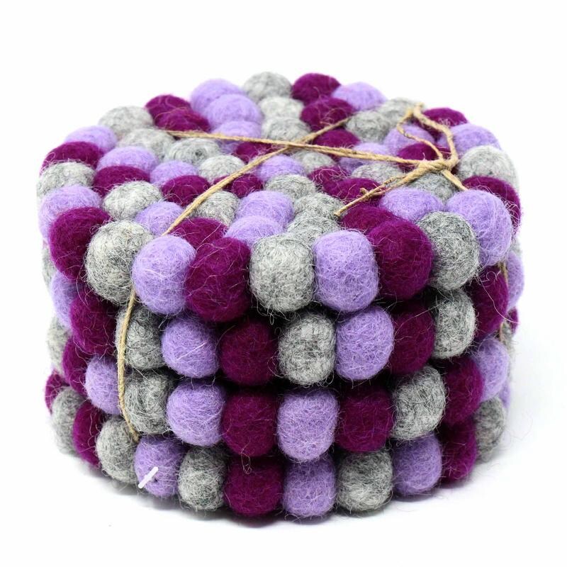 Hand Crafted Felt Ball Coasters Set of 4 for Table Protection | Michaels