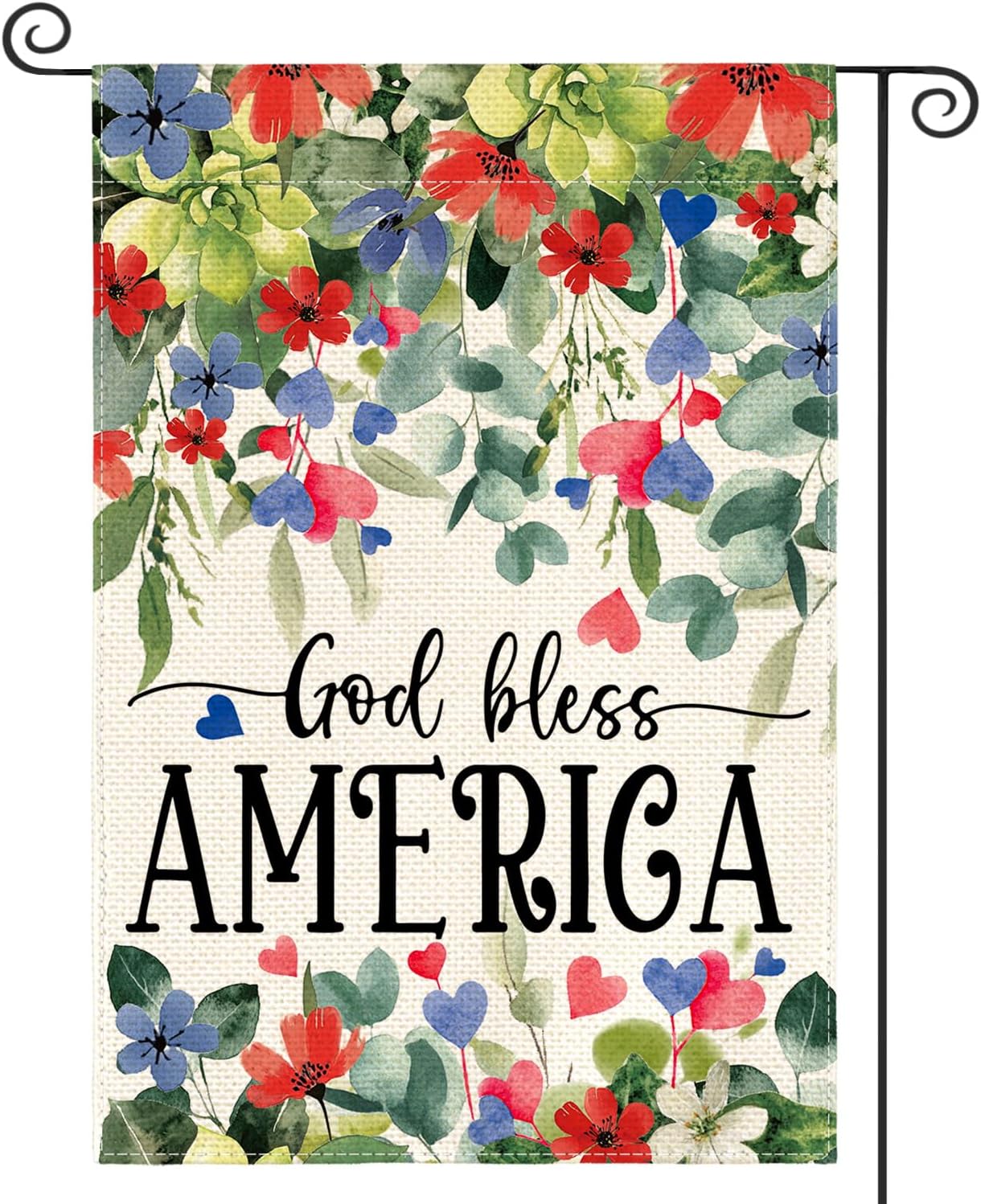 Memorial Day Patriotic 4th of July Garden Flag 12x18 Inch Double Sided ...