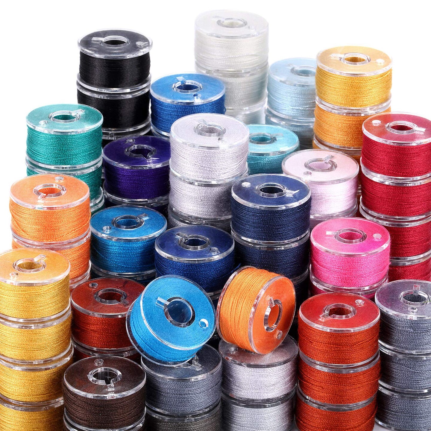 144 Pieces Prewound Bobbins Sewing Thread Bobbins Compatible with ...