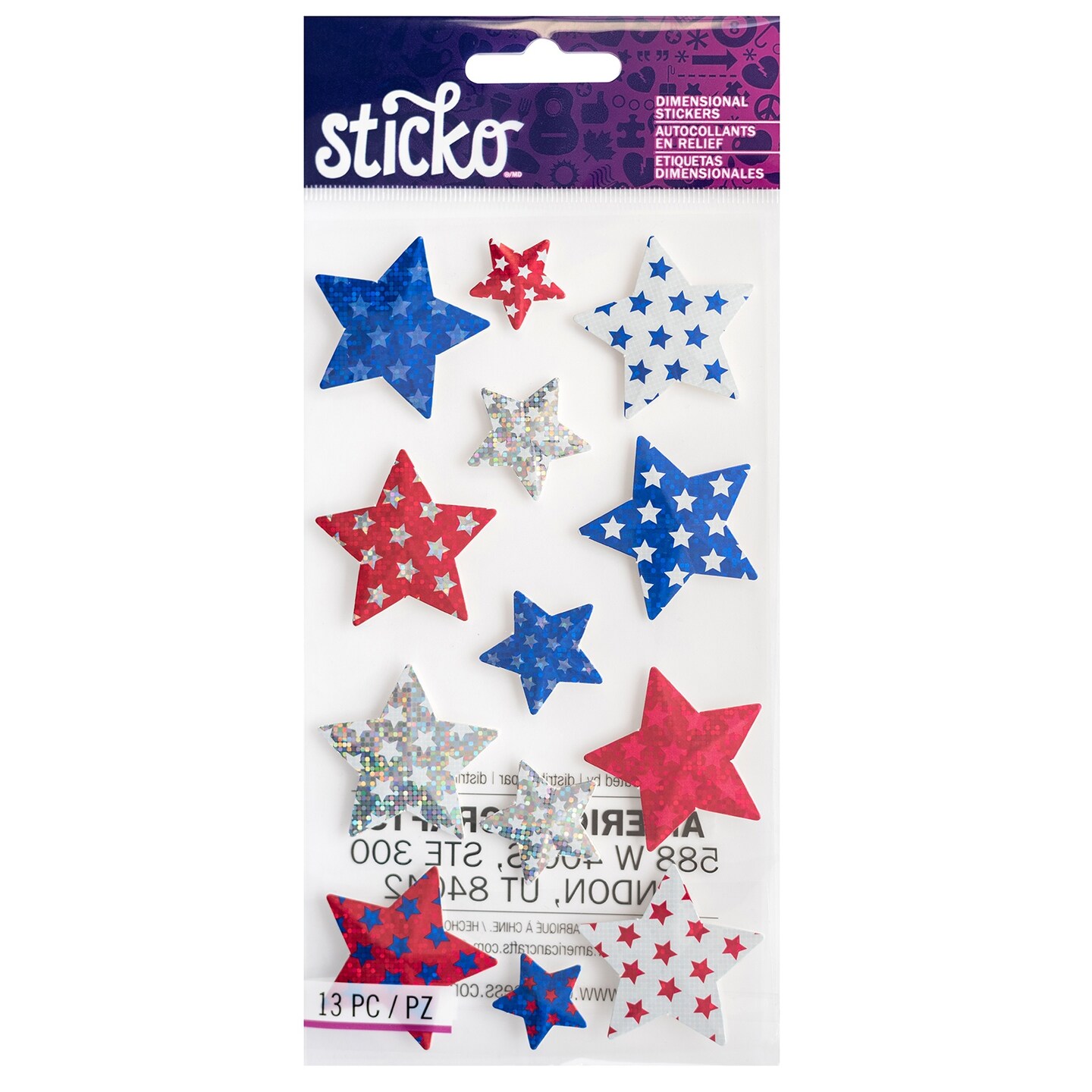 Sticko Seasonal Stickers-Patriotic Stars | Michaels
