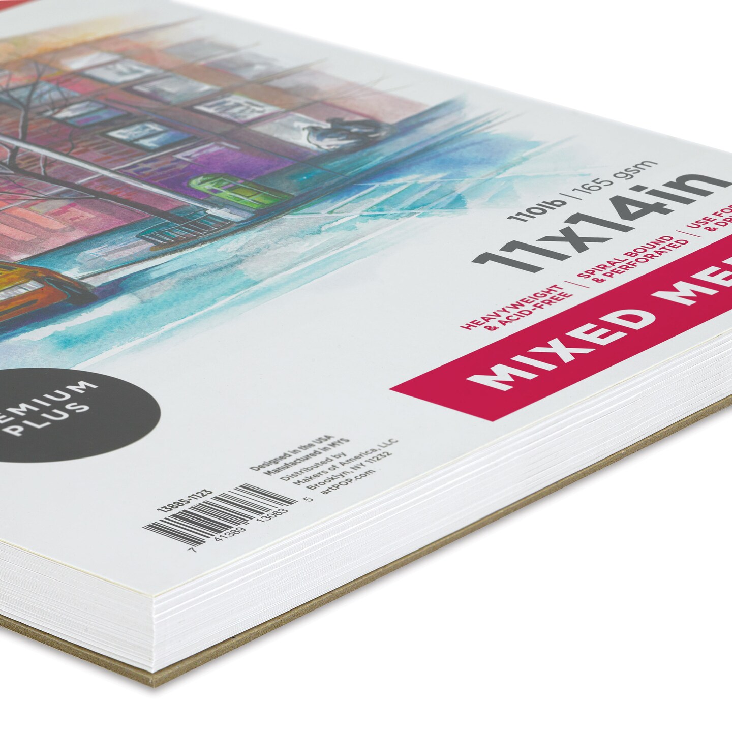 artPOP! Mixed Media Pad, 11" x 14", 60 Sheets, 110 lb (165 gsm), Acid ...