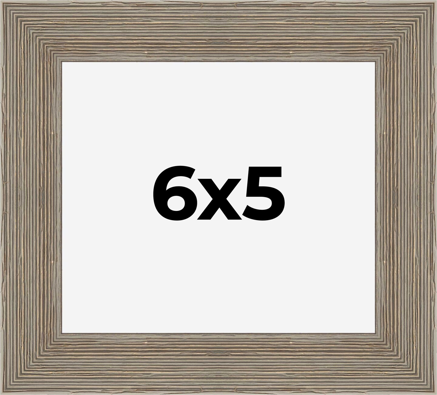 6x5 Wide Barnwood Picture Frame with UV-Resistant Acrylic & Acid Free ...