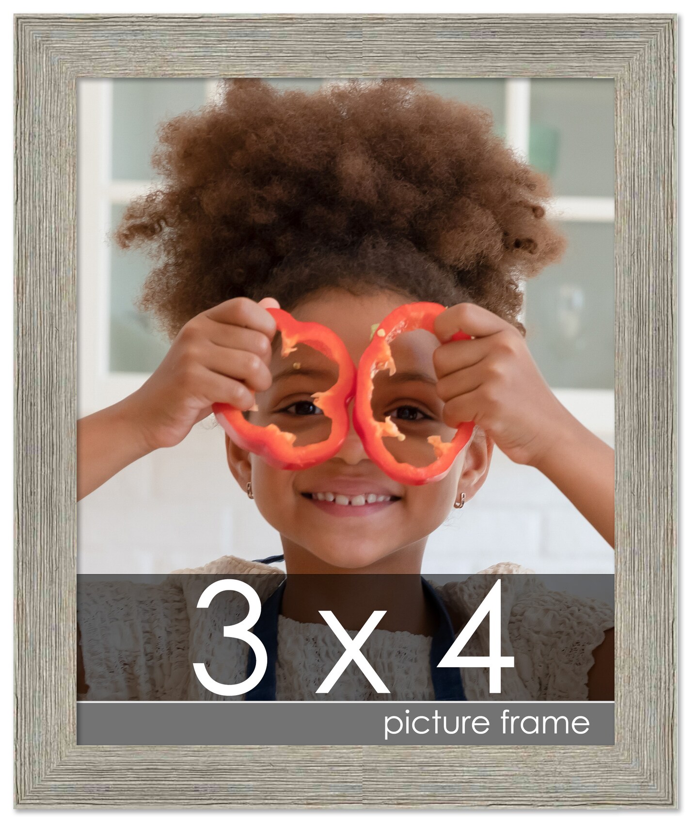 3x4 Wide Barnwood Picture Frame with UV-Resistant Acrylic & Acid Free ...