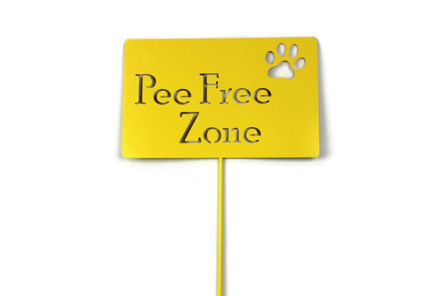 Pee Free Zone Metal Yard Sign 20 to 48 Inches Tall | MakerPlace by Michaels