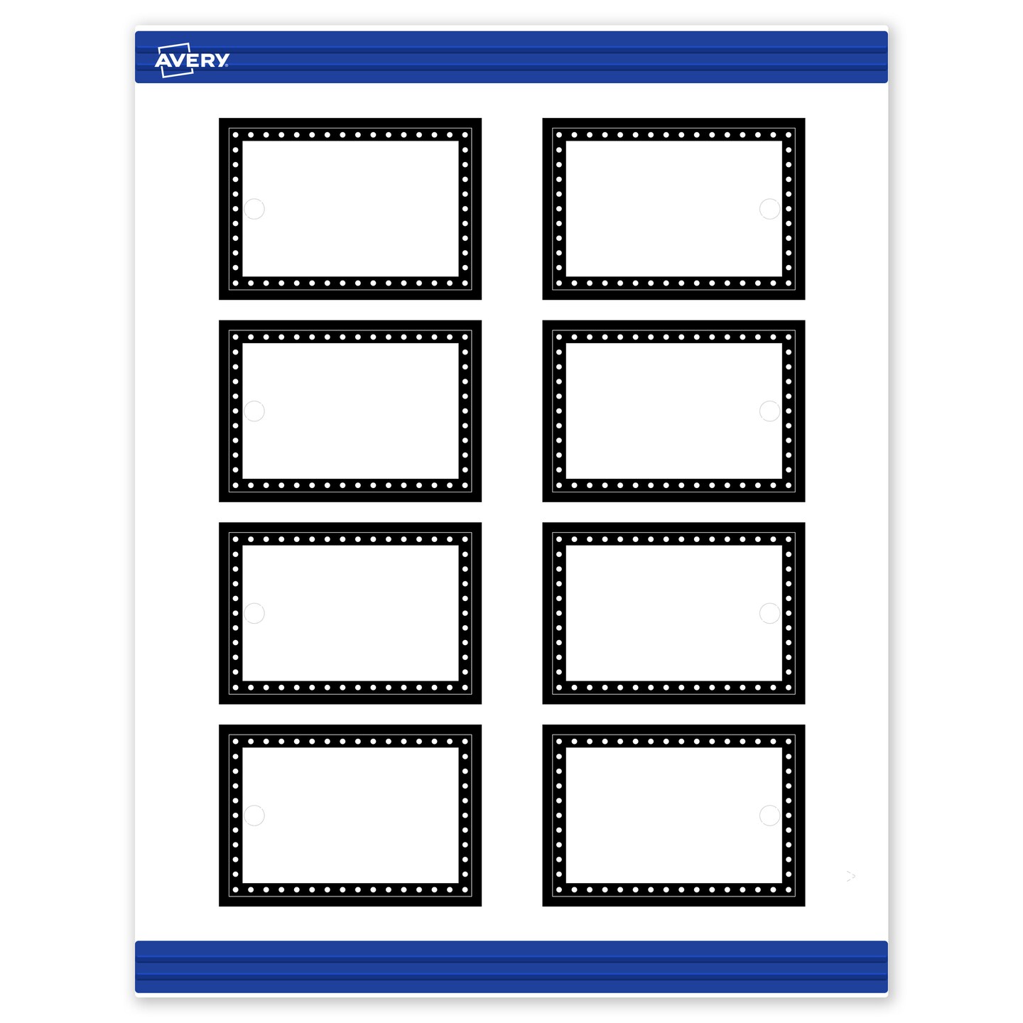 Avery Printable Rectangle Tags, Black and White Polka Dots, 2" x 3 ...