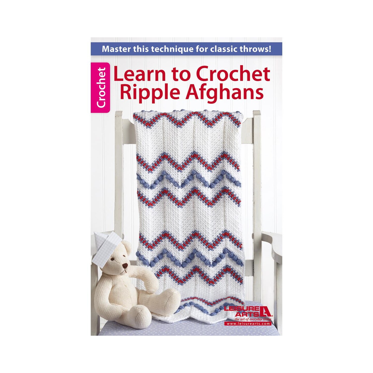 Leisure Arts Learn To Crochet Ripple Afghans Crochet Book | Michaels
