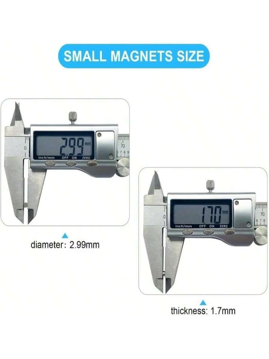 100Pcs Small Magnets, 8x3 Mm Mini Tiny Round Magnets Micro Magnets ...