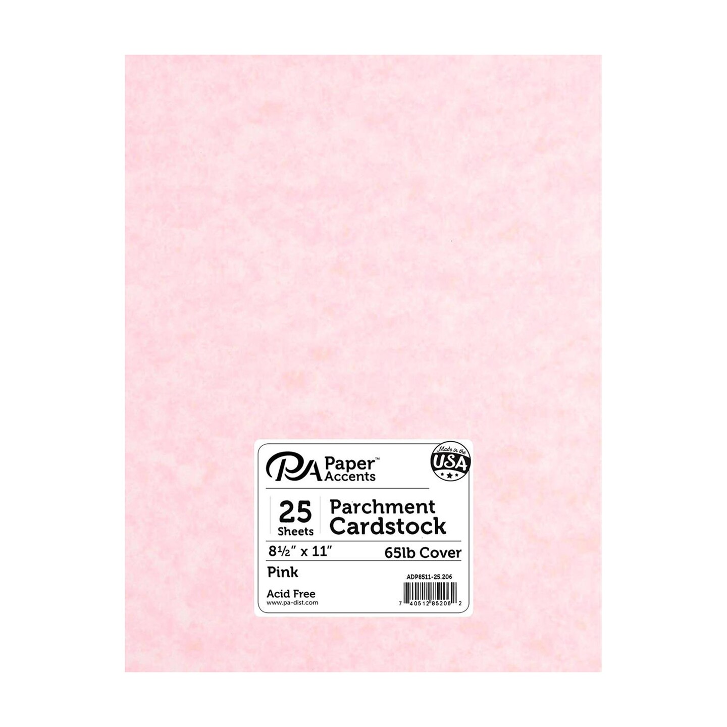 PA Paper Accents Parchment Cardstock 8.5" x 11" Pink, 65lb colored ...