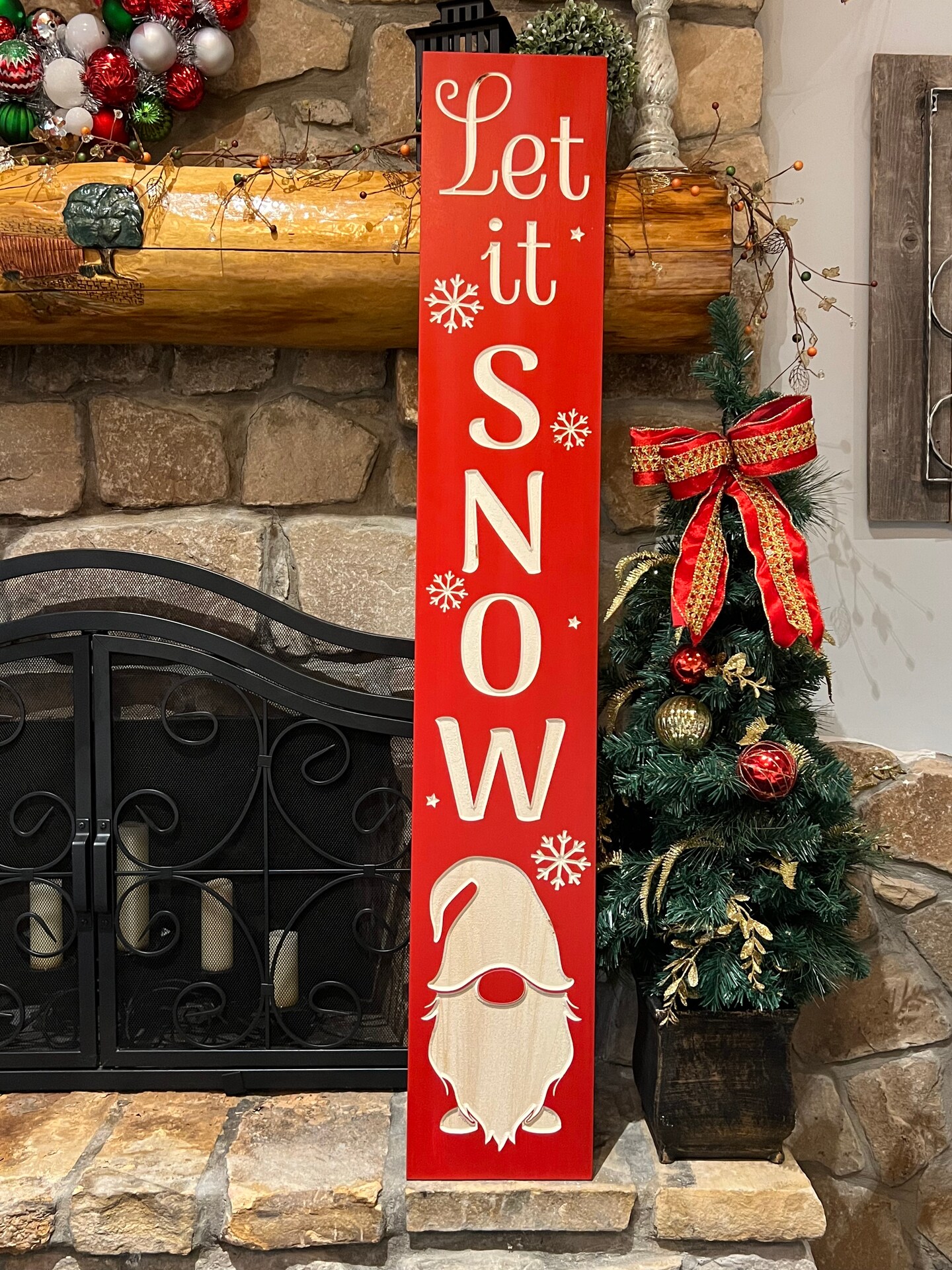 Let It Snow Porch Sign, Christmas Porch Sign, Christmas Decor, Winter ...