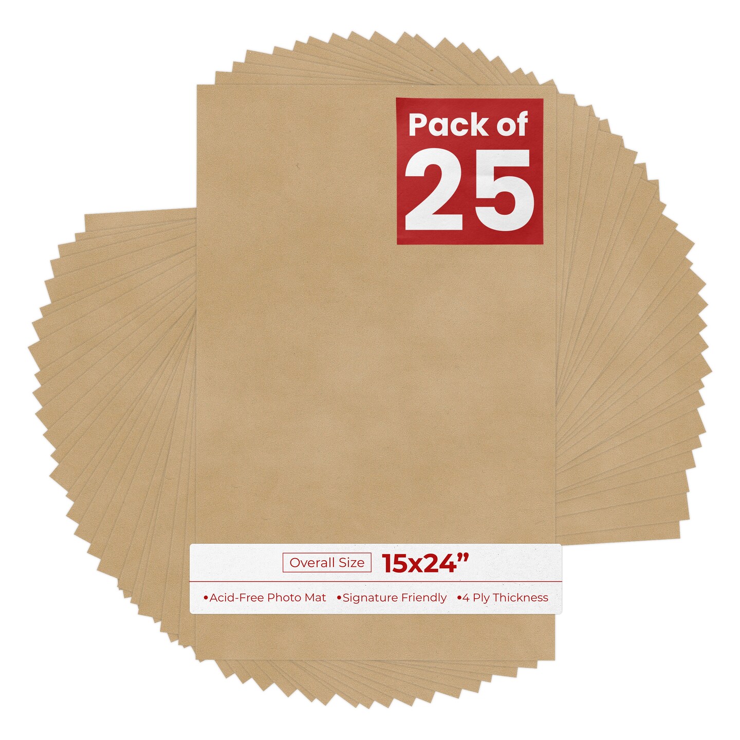 Beige Suede 15x24 Uncut Mat Board - Blank Sheets, No Opening, Color ...
