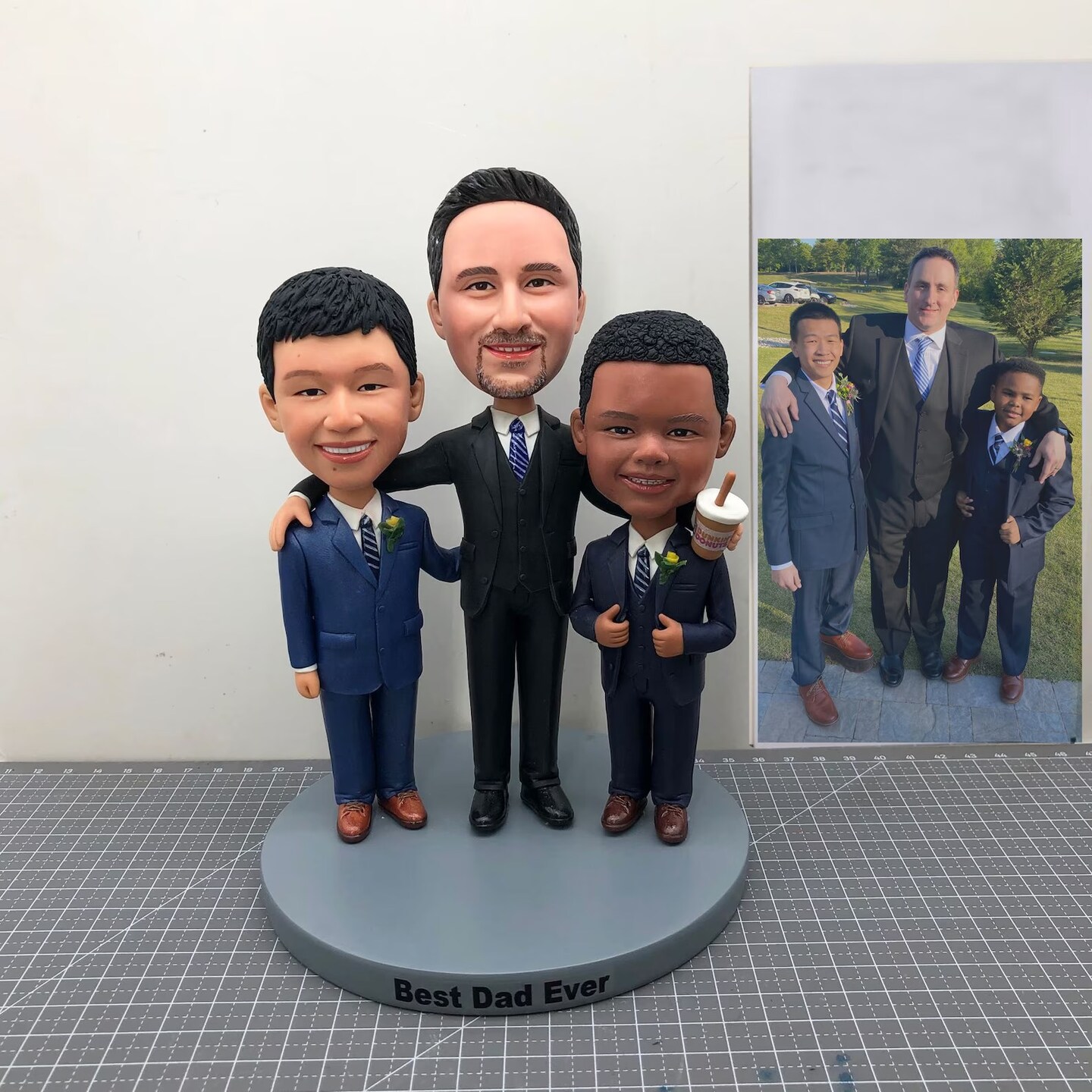 Custom Family Bobbleheads, Custom Father Bobblehead With Son, Custom ...