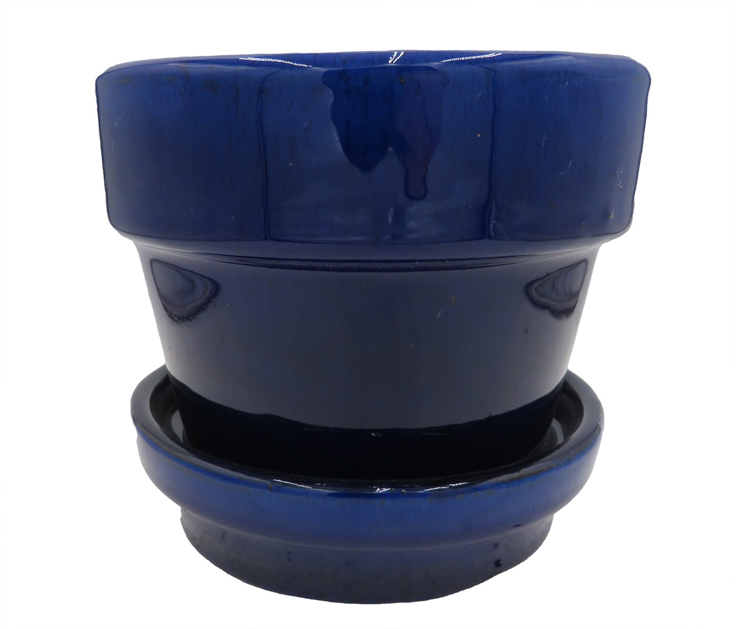 Standard Pot with Attached Saucer - 4.5" x 4" - Blue | Michaels