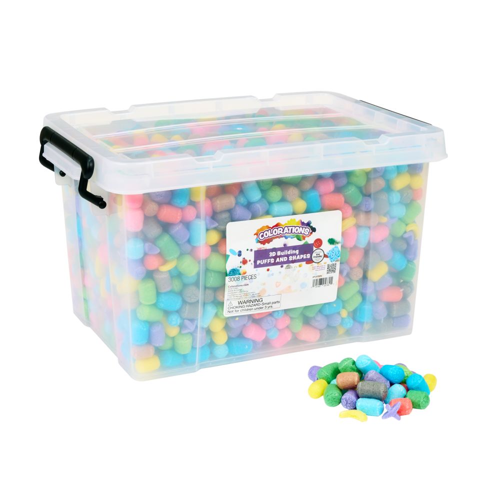 Colorations 3D Building Puffs & Shapes - 3000 Pieces | Michaels