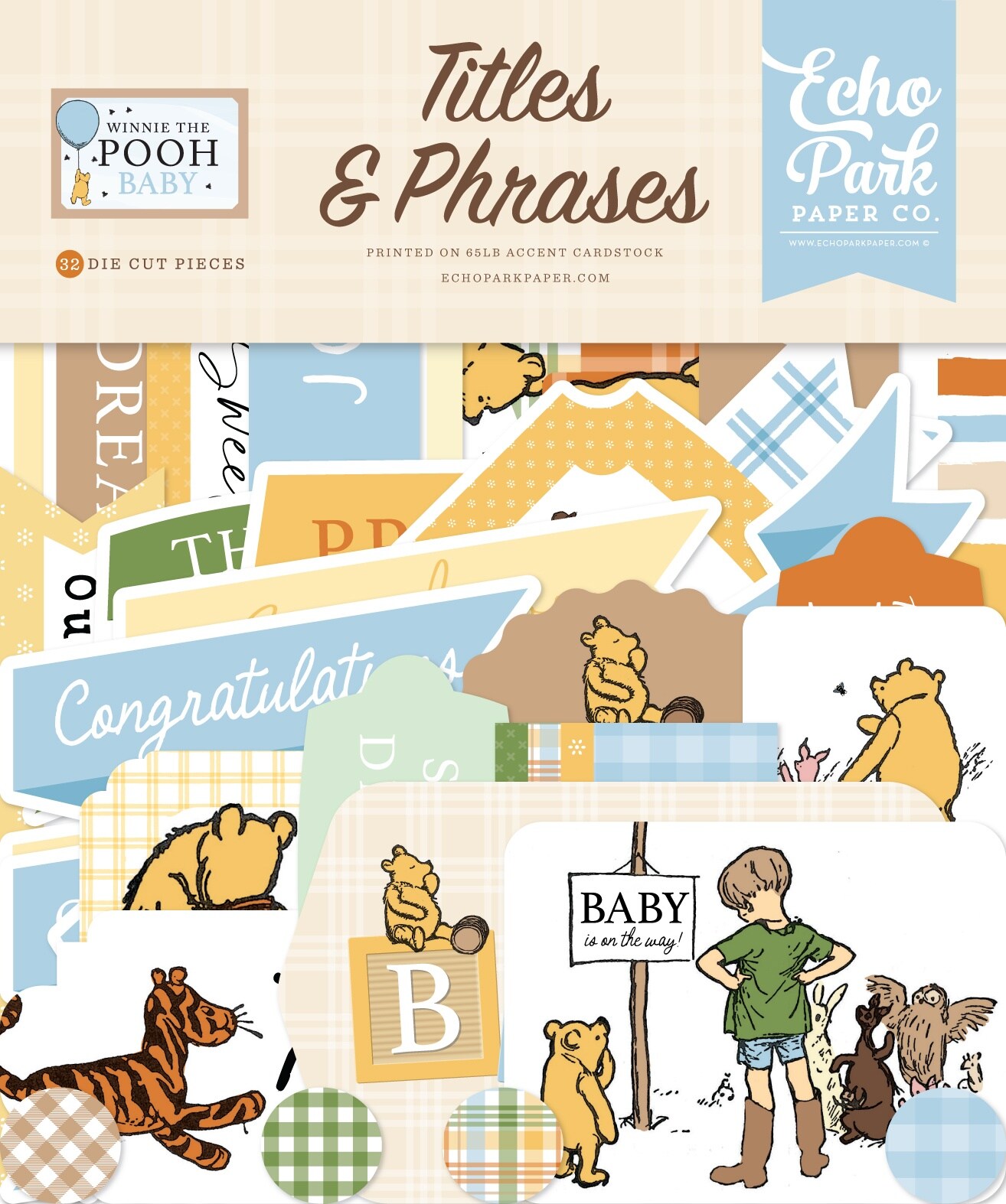 Echo Park Ephemera-Titles & Phrases, Winnie The Pooh Baby | Michaels