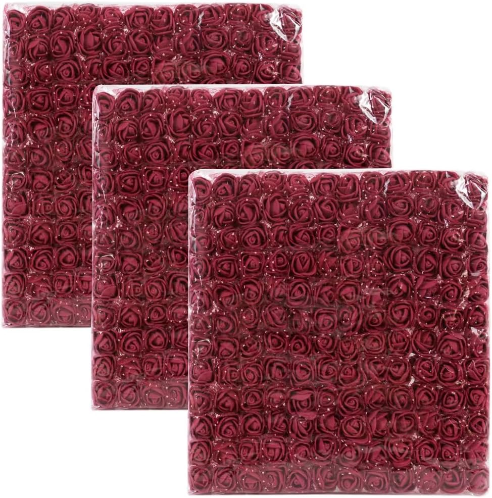 432 Pcs Mini Artificial Rose Flower Heads Real Looking(Burgundy) | Michaels