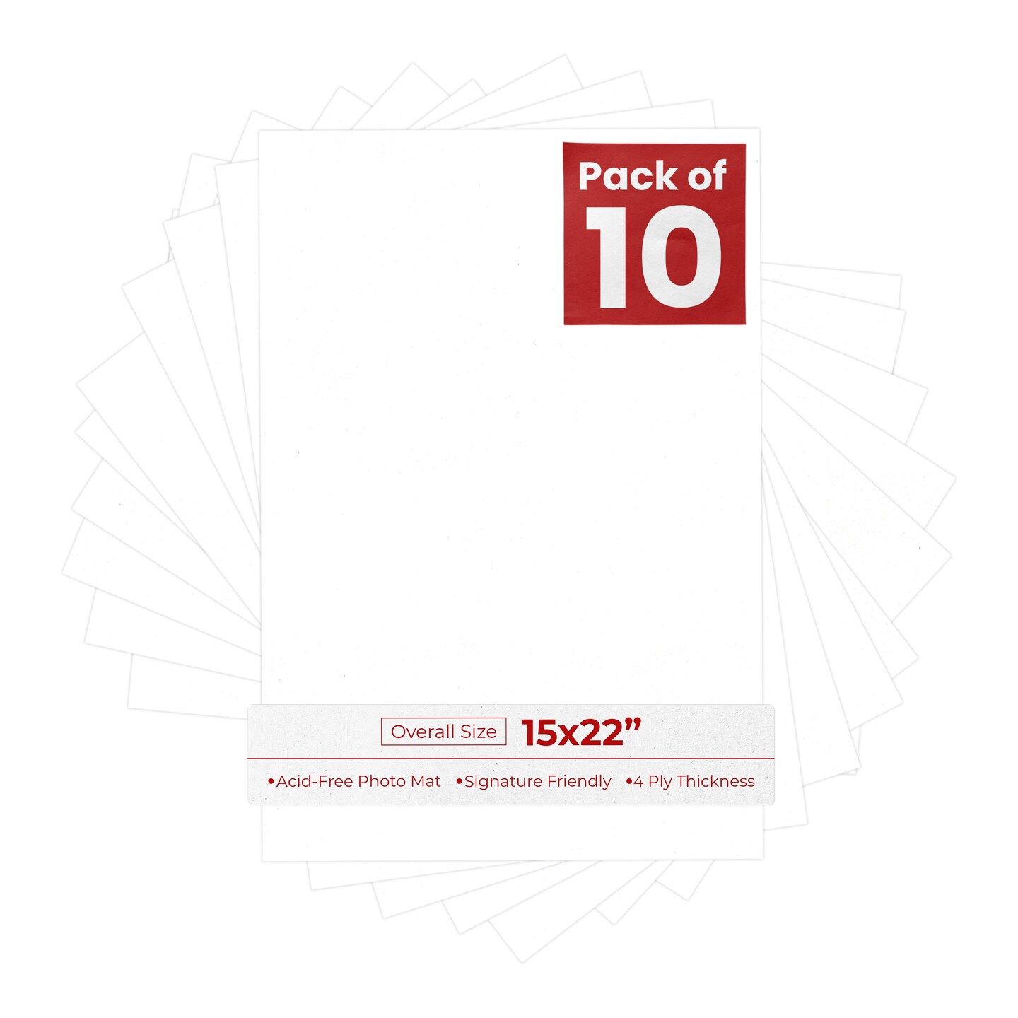 White Suede 15x22 Uncut Mat Board - Blank Sheets, No Opening, Color ...