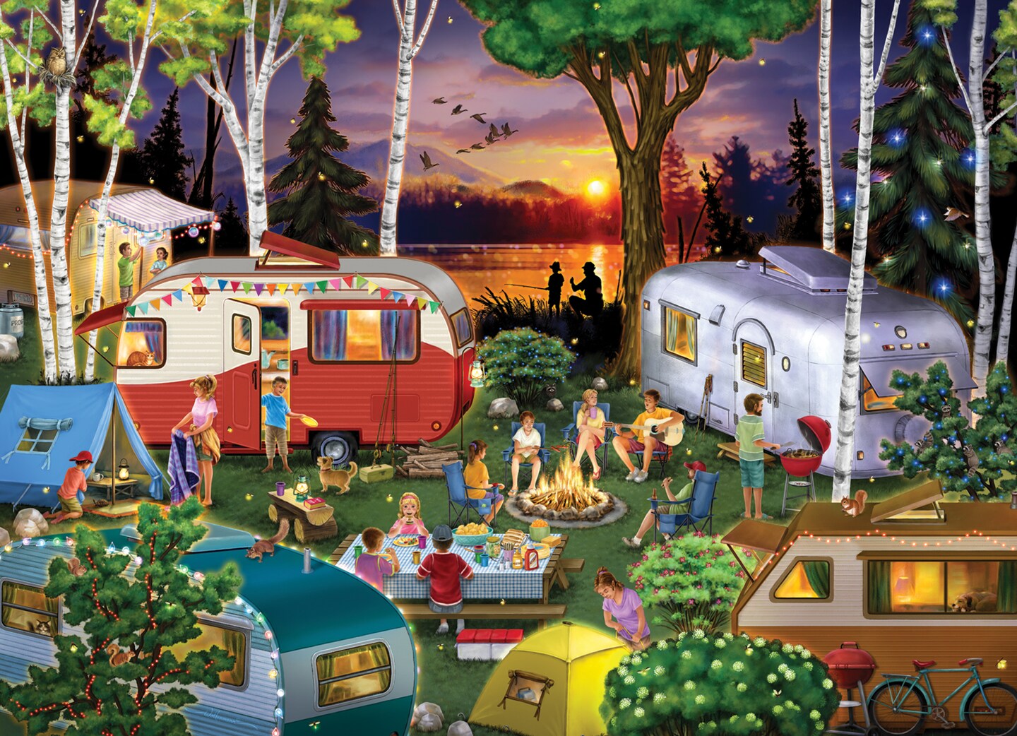 Vintage Campers Jigsaw Puzzle 1000 Piece by Vermont Christmas Company ...