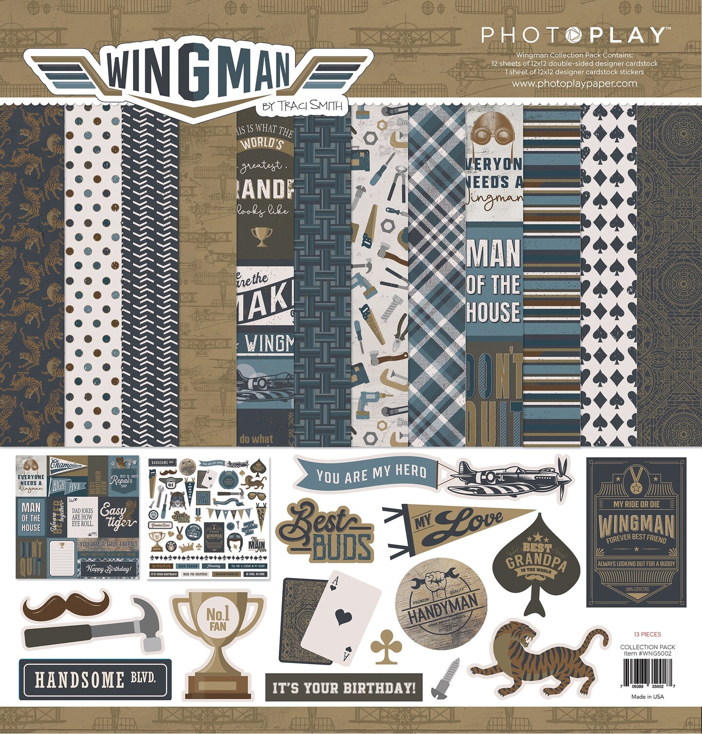 PhotoPlay Collection Pack 12"x12"-Wingman | Michaels
