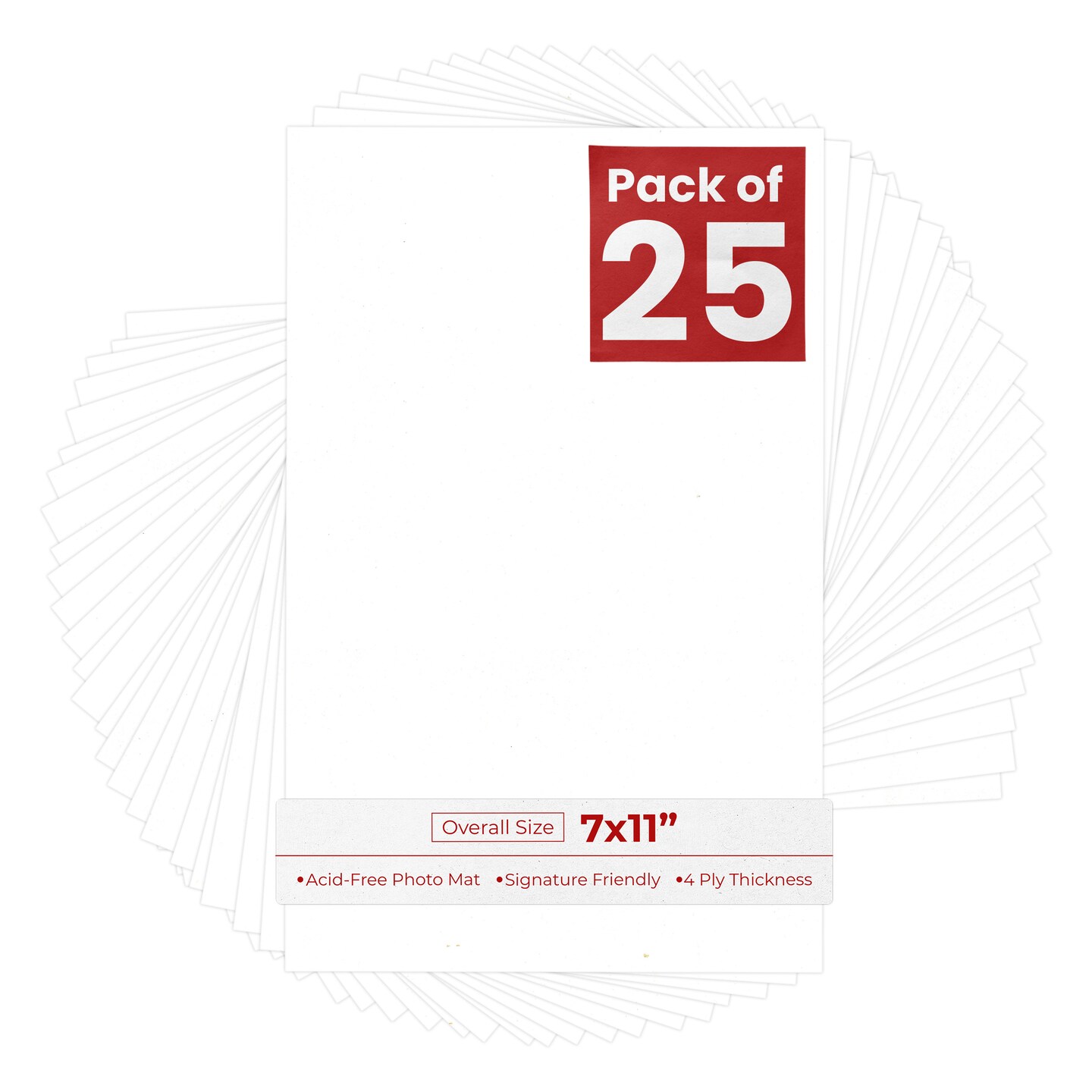 White Suede 7x11 Uncut Mat Board - Blank Sheets, No Opening, Color ...