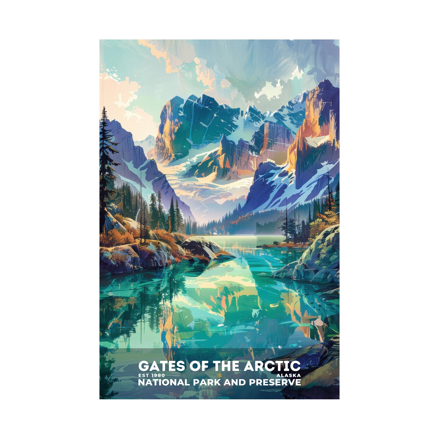 Gates of the Arctic National Park Poster, Travel Art, Office Poster ...