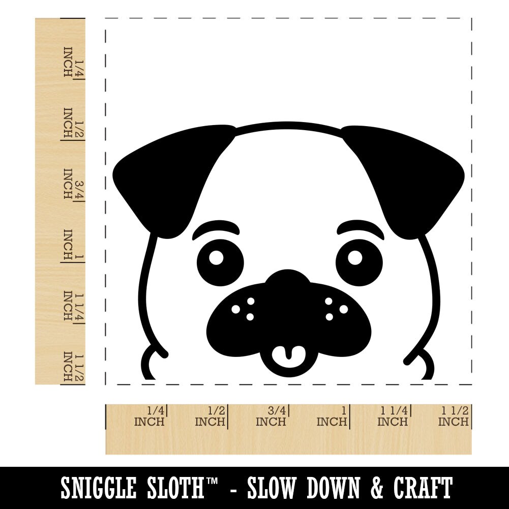 Peeking Pug Dog Self-Inking Rubber Stamp Ink Stamper | Michaels