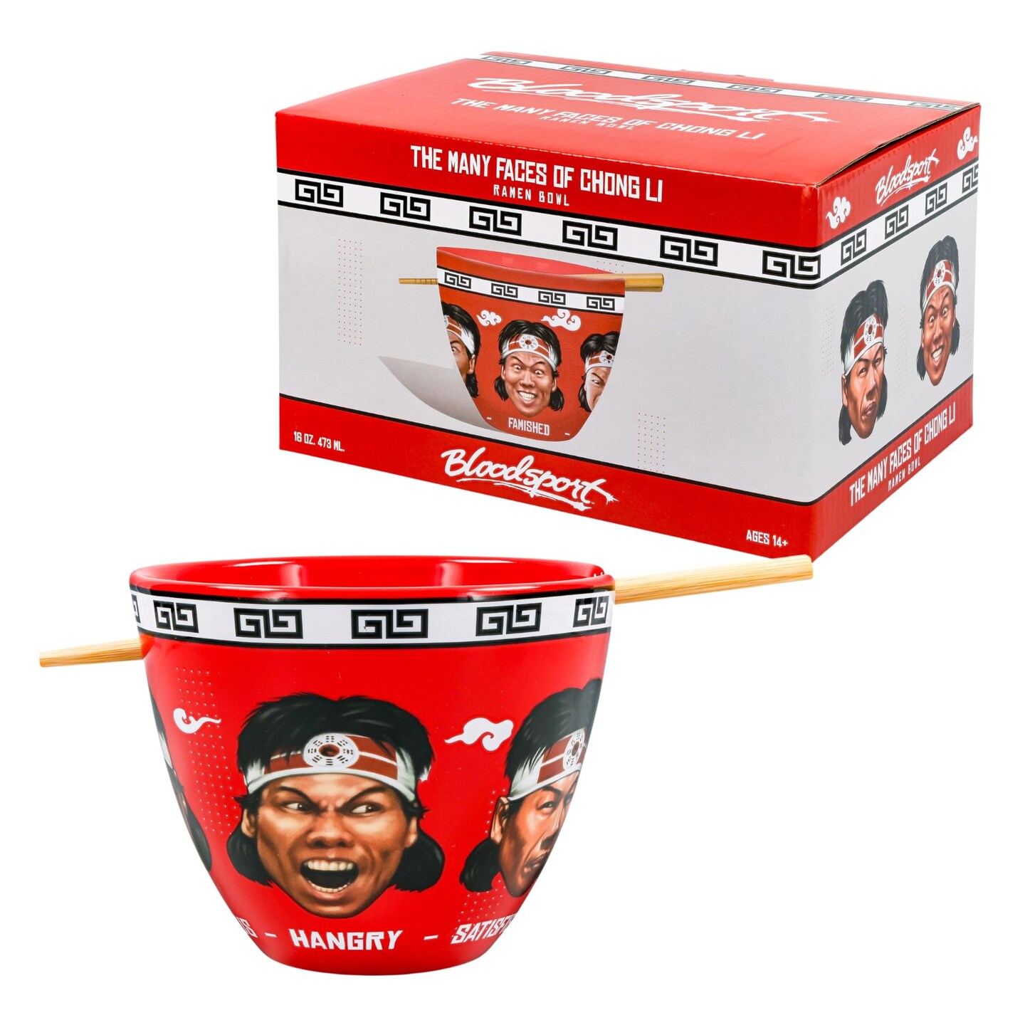 Bloodsport Many Faces Of Chong Li Ramen Bowl and Chopsticks, Color ...