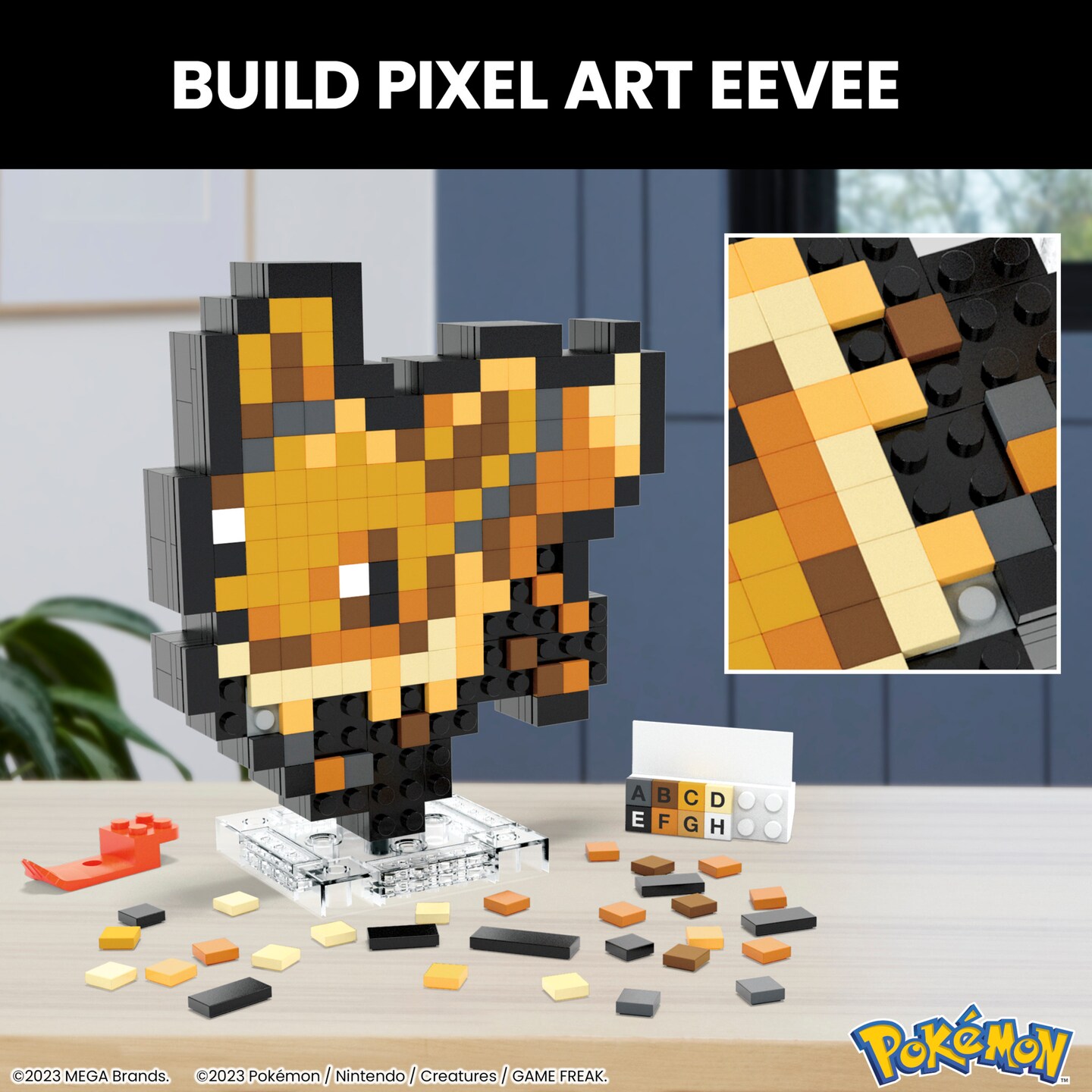 Mega Bloks - Pokemon Eevee, Pixel Art, 323 Piece Building Toy Set ...