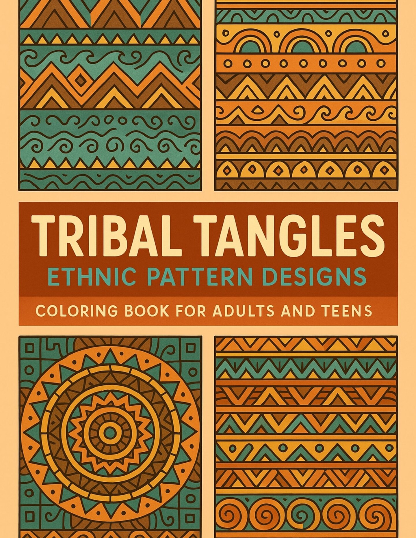 Tribal Tangles Ethnic Pattern Designs Coloring Sheets For Adults and ...