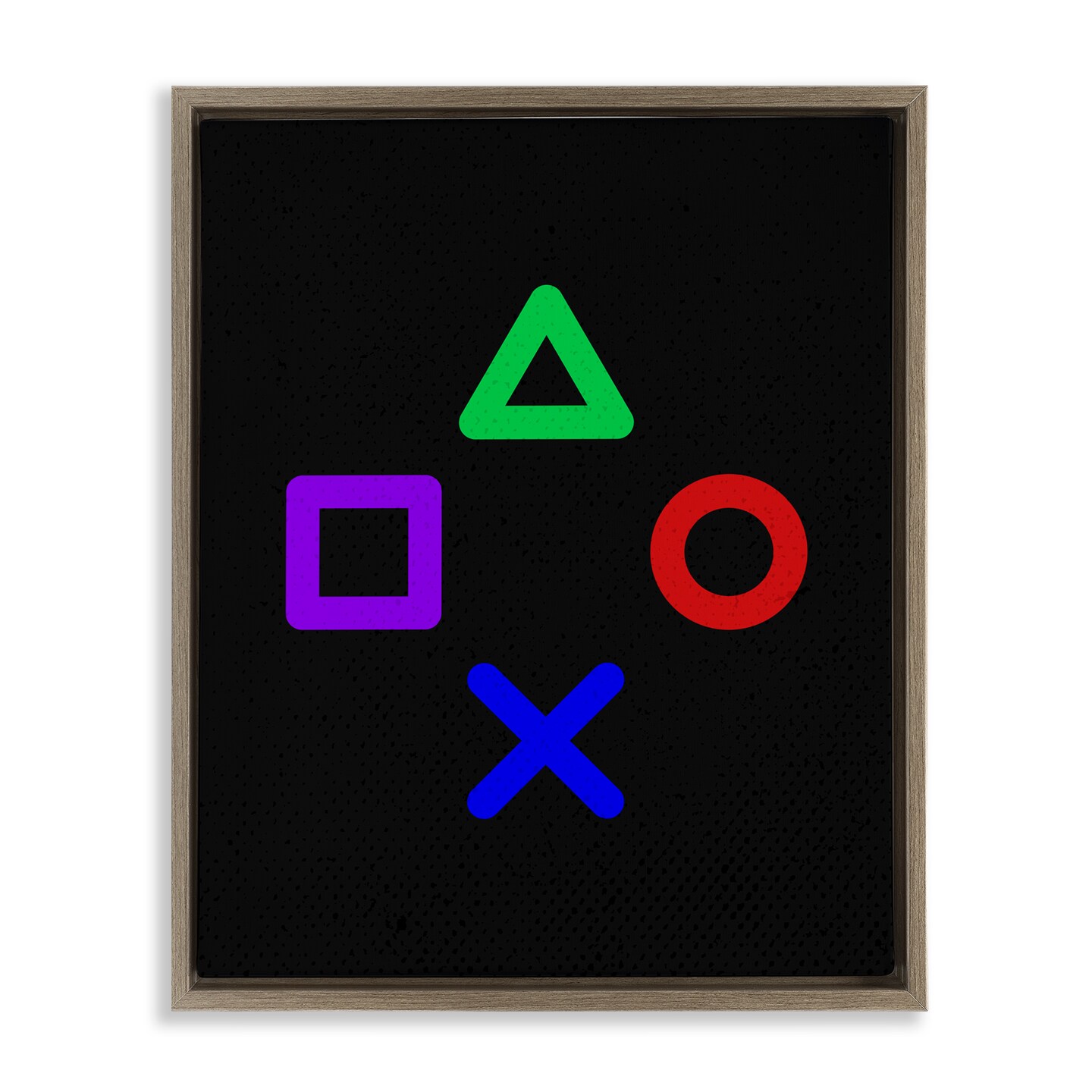 Stupell Industries Game Button Shapes Floating Frame, design by Kim ...