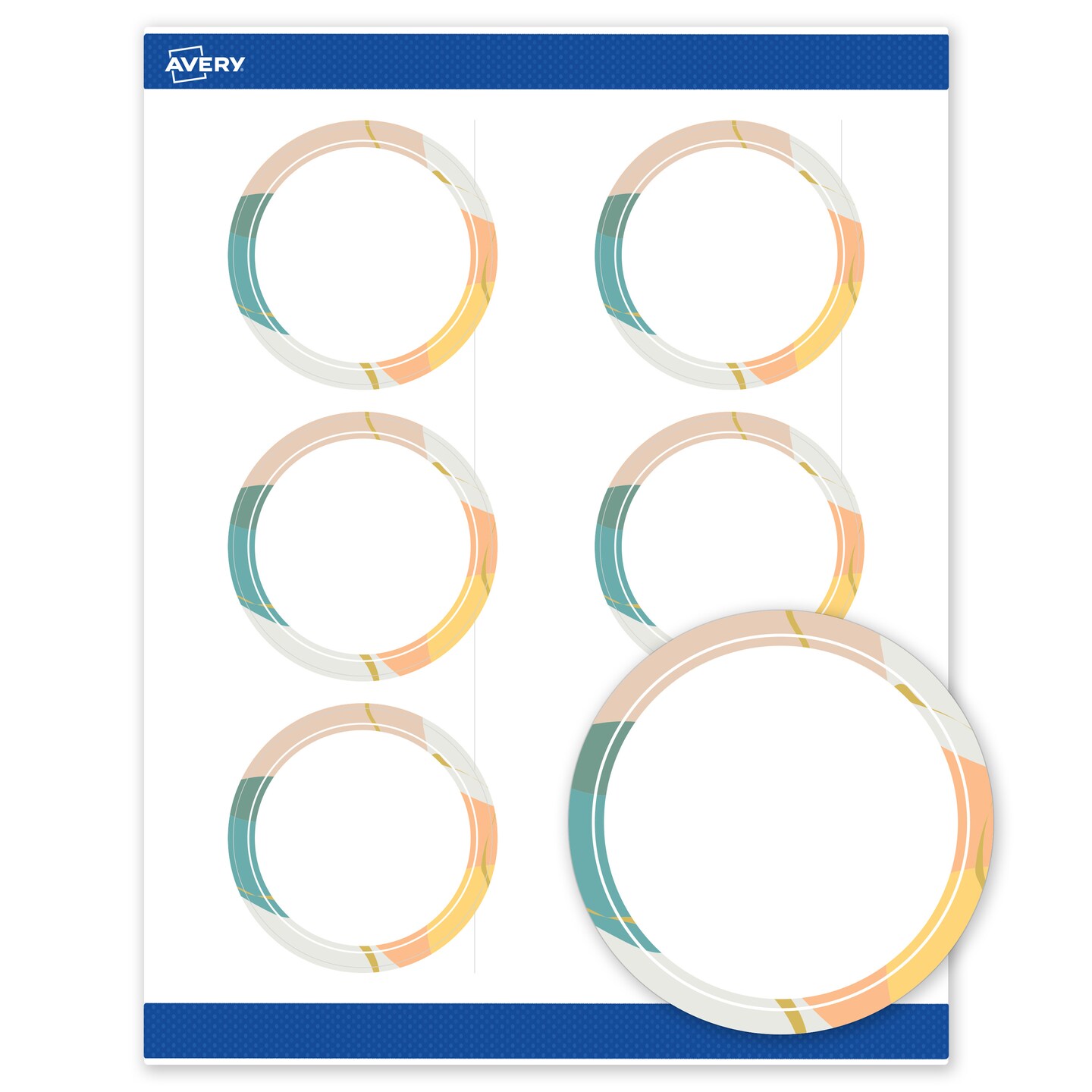Avery Printable Round Labels with Sure Feed Technology, 3" Diameter ...