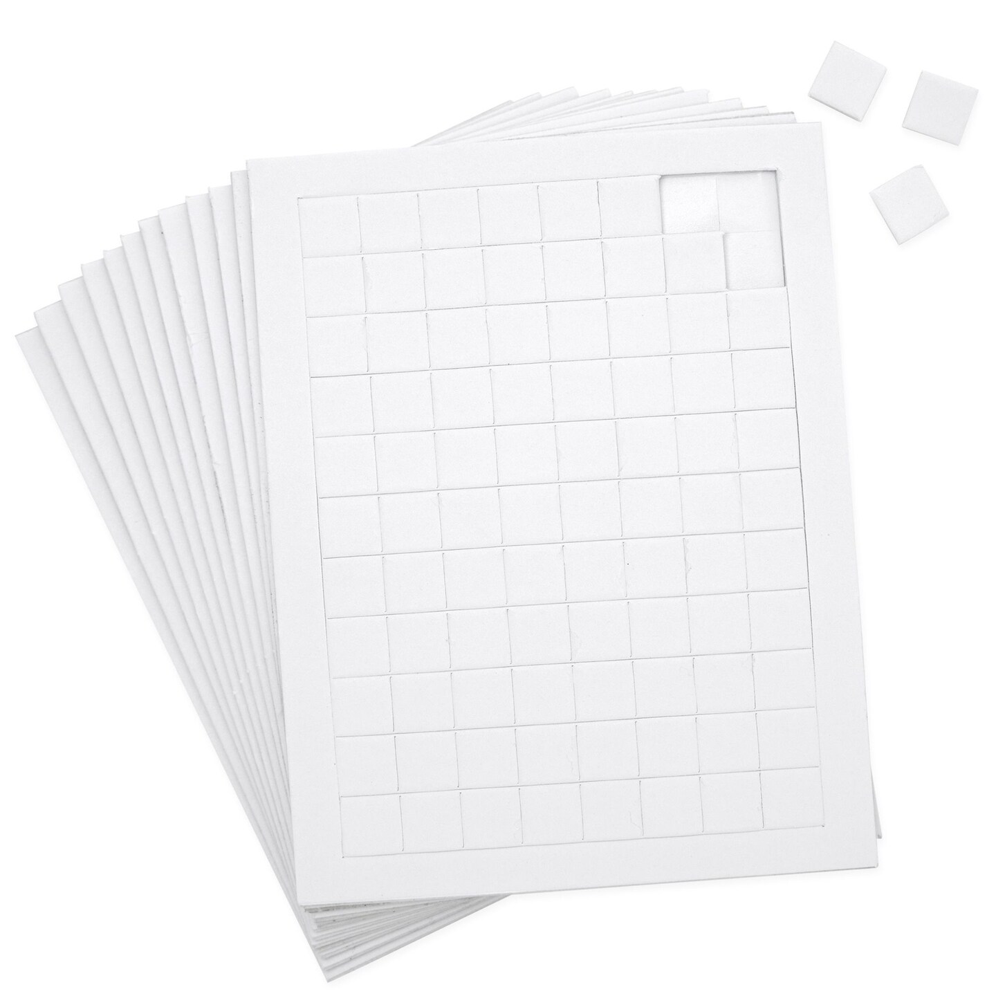 Juvale Scrapbook Adhesive Foam Squares - White 0.4 x 0.4 x 0.07 in 12 ...