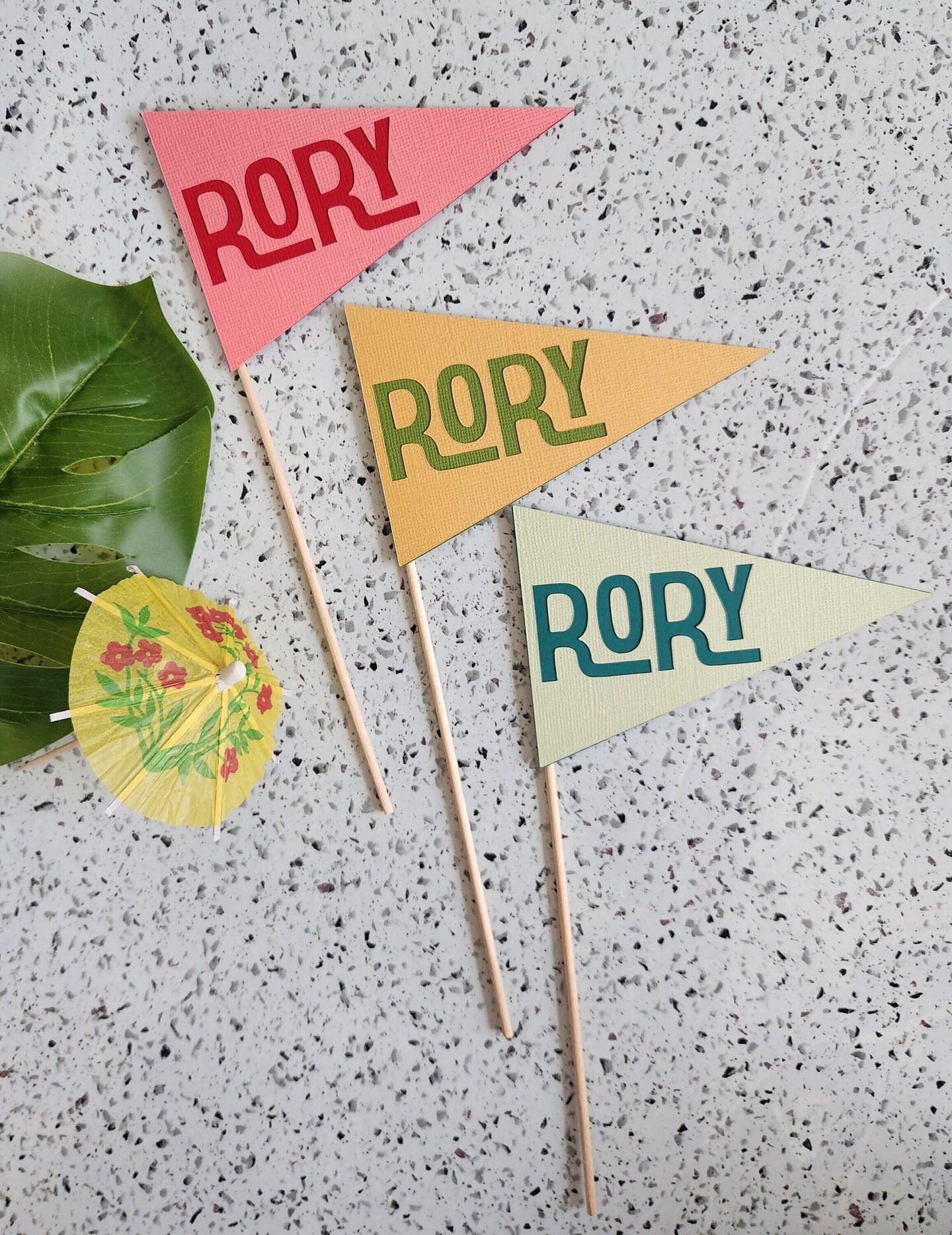 Enchanted Tiki Room Name Pennant Flags - Party Supplies Birthday Shower ...