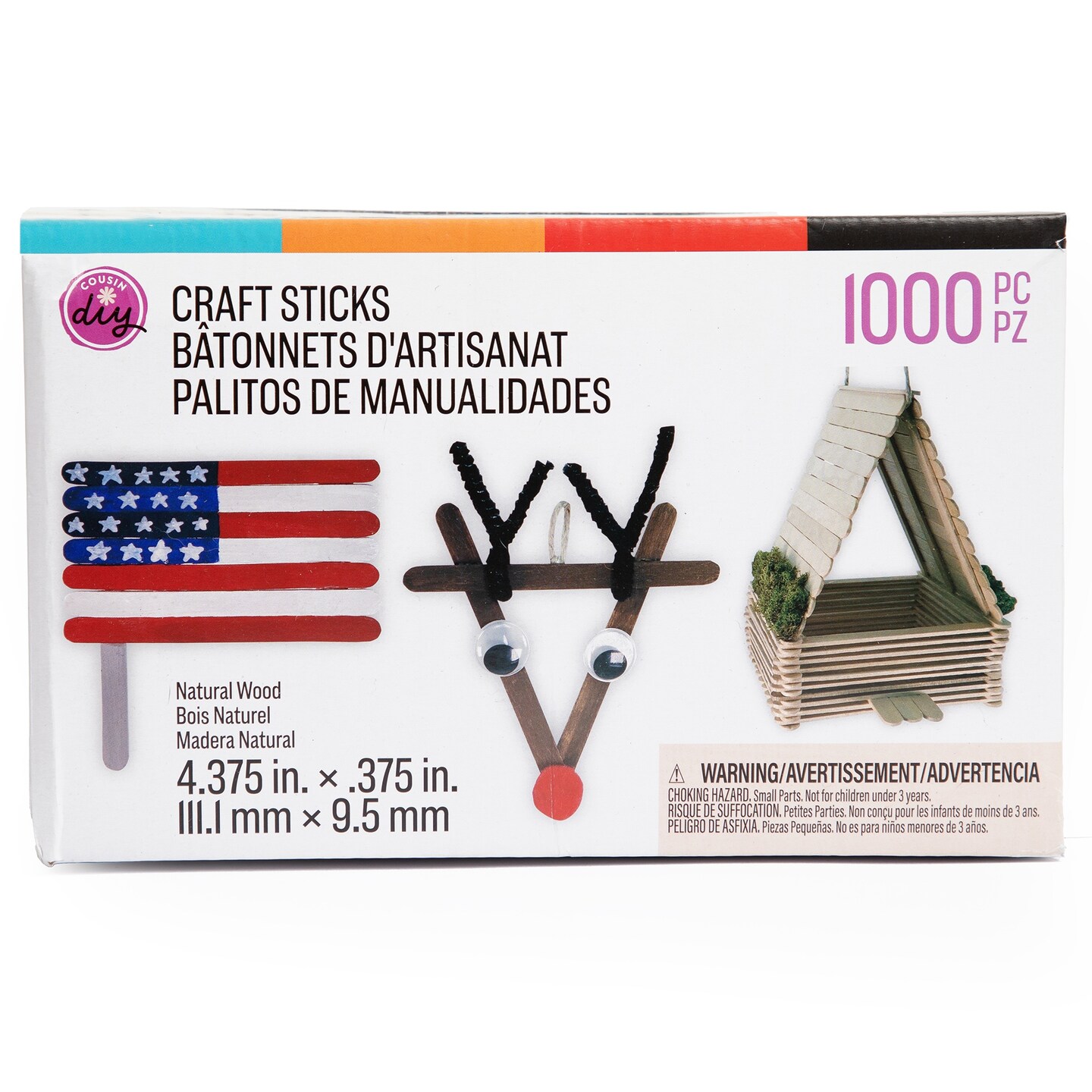 CousinDIY Standard Craft Sticks 1000/Pkg-Brown | Michaels