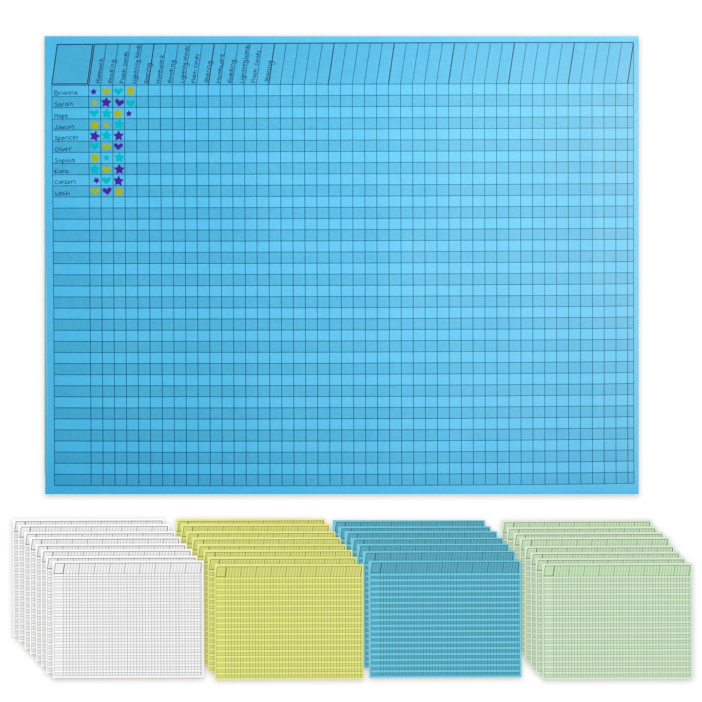 32 Sheets Incentive Charts for Classroom, Horizontal Sticker Rewards ...