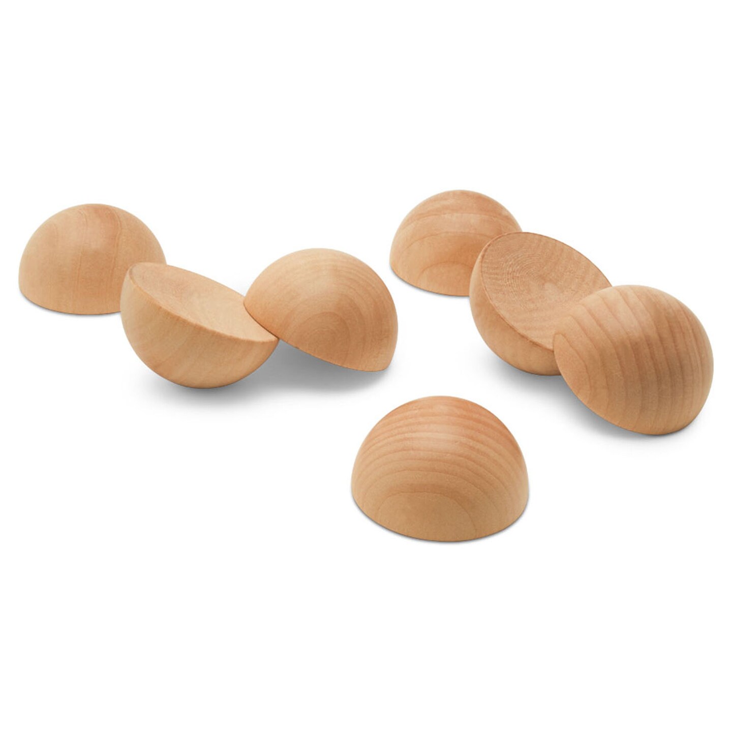 Wooden Split Balls, Multiple Sizes, Half Balls for Crafting and DIY ...