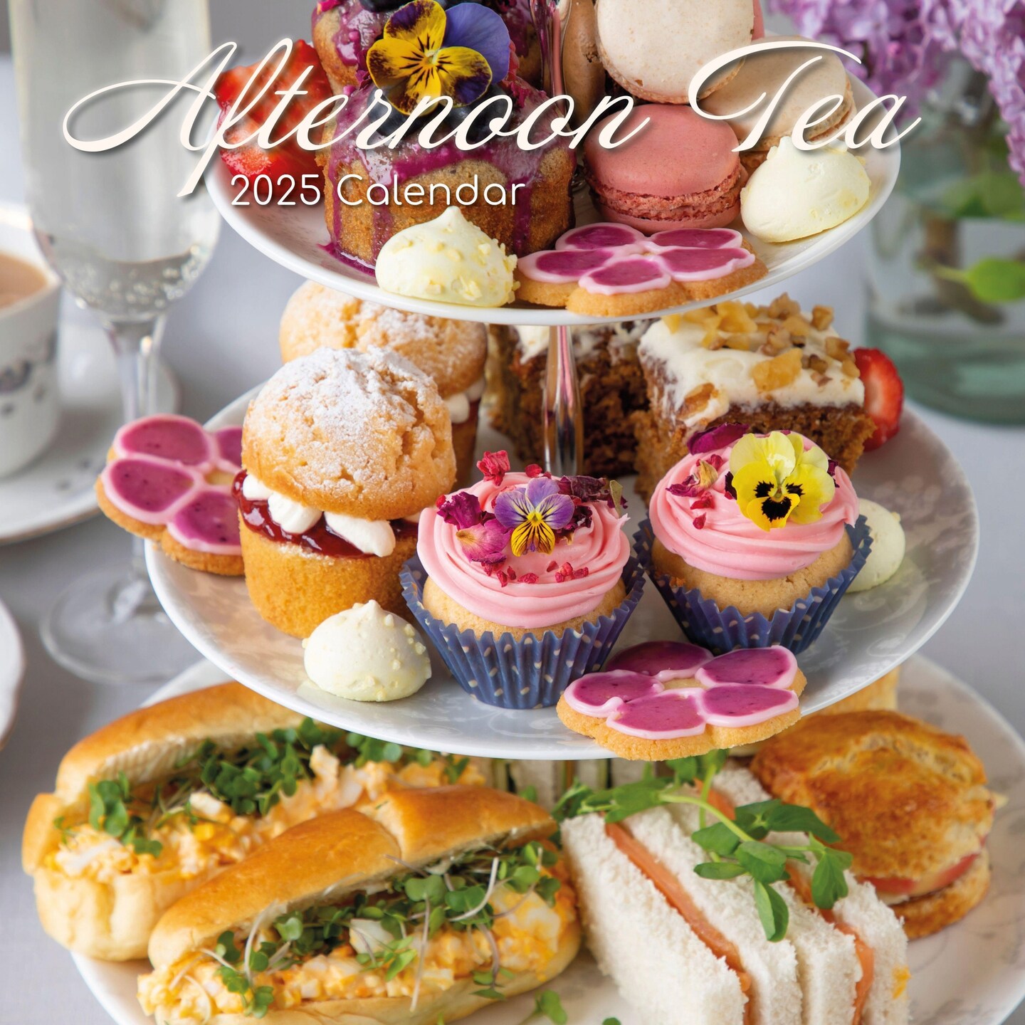 The Gifted Stationary 2025 Square Wall Calendar, Afternoon Tea, 16 ...