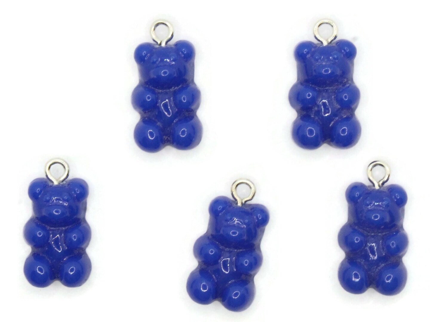 5 20mm Opaque Blue Resin Gummy Bear Charms | Michaels