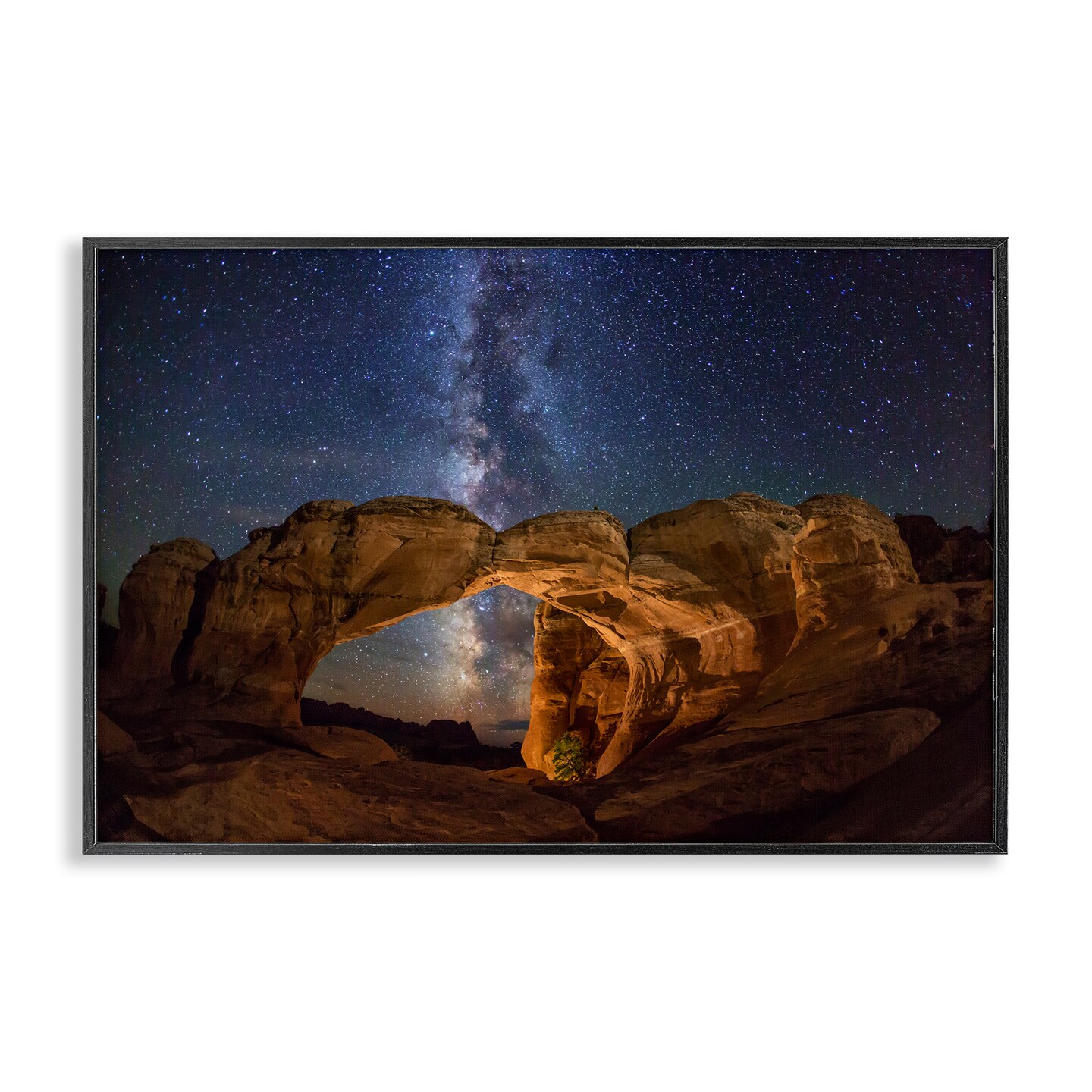 Stupell Industries Starry Sky Through Desert Arch Framed Giclee Design ...