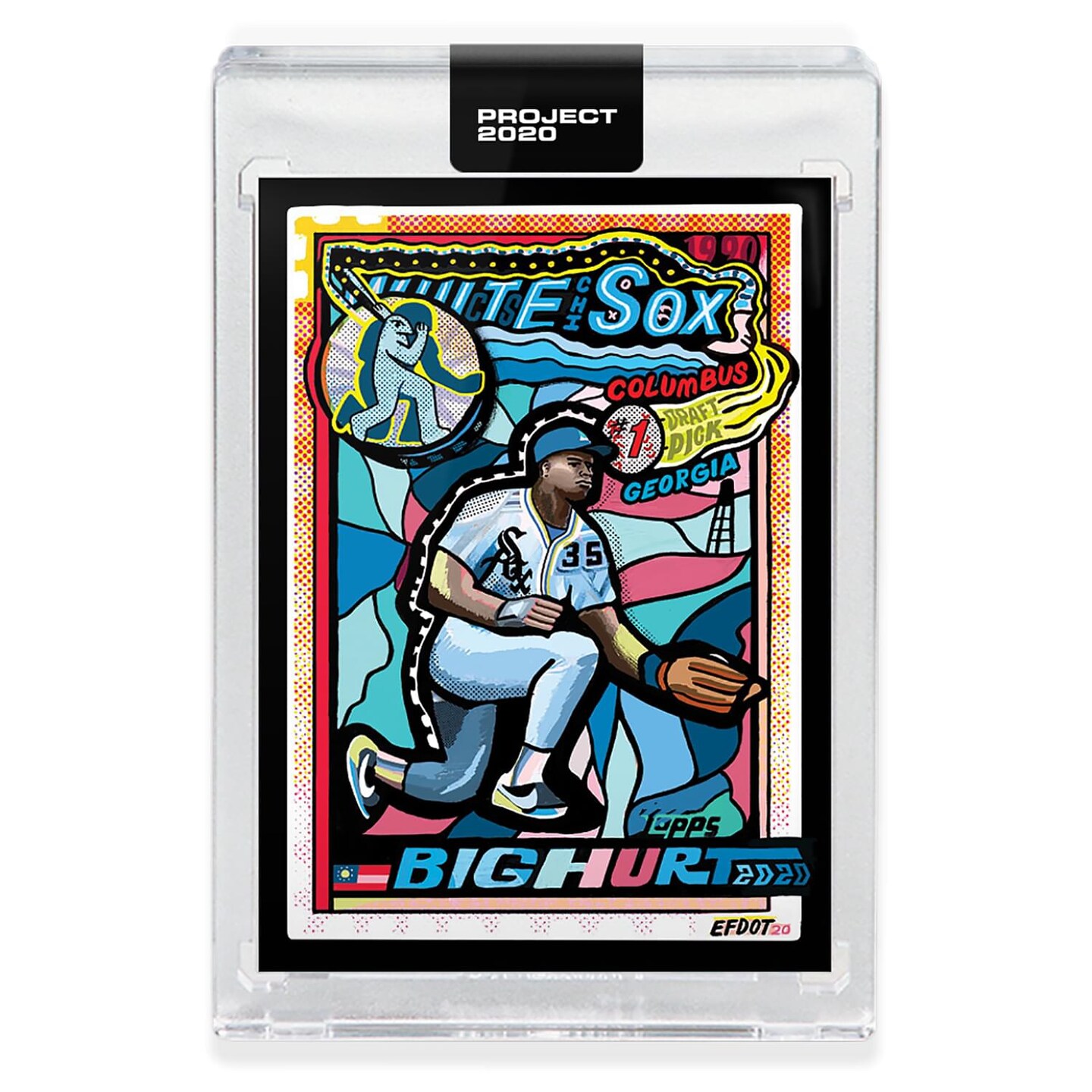 Topps PROJECT 2020 Card 385 - 1990 Frank Thomas by Efdot, Color ...