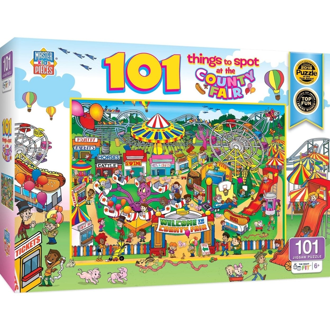 101 Things To Spot County Fair Puzzle 101 Pieces 19X14 For Ages 6 Plus ...