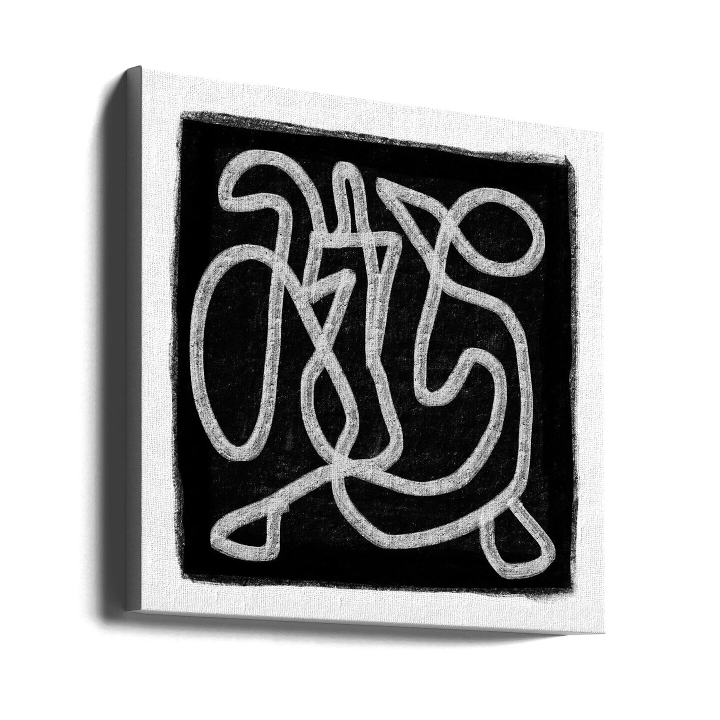 Black Scribble 3 Square 24x24 Canvas - Corporate Office Art | Michaels