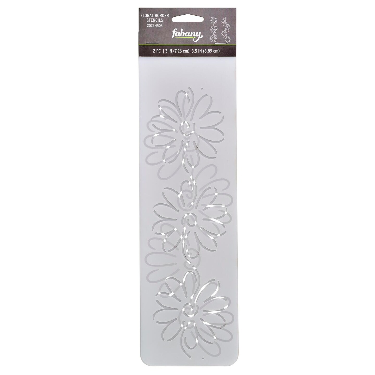 Fabany Quilting Stencils - Floral Border 2PC, 14" x 4" | Michaels