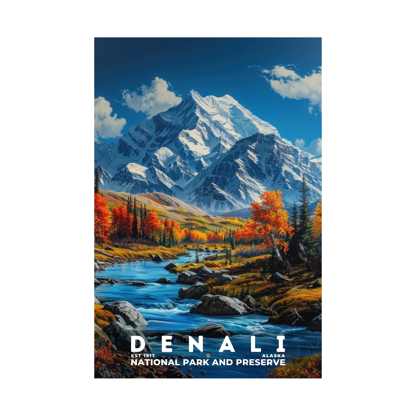 Denali National Park Poster, Travel Art, Office Poster, Home Decor ...