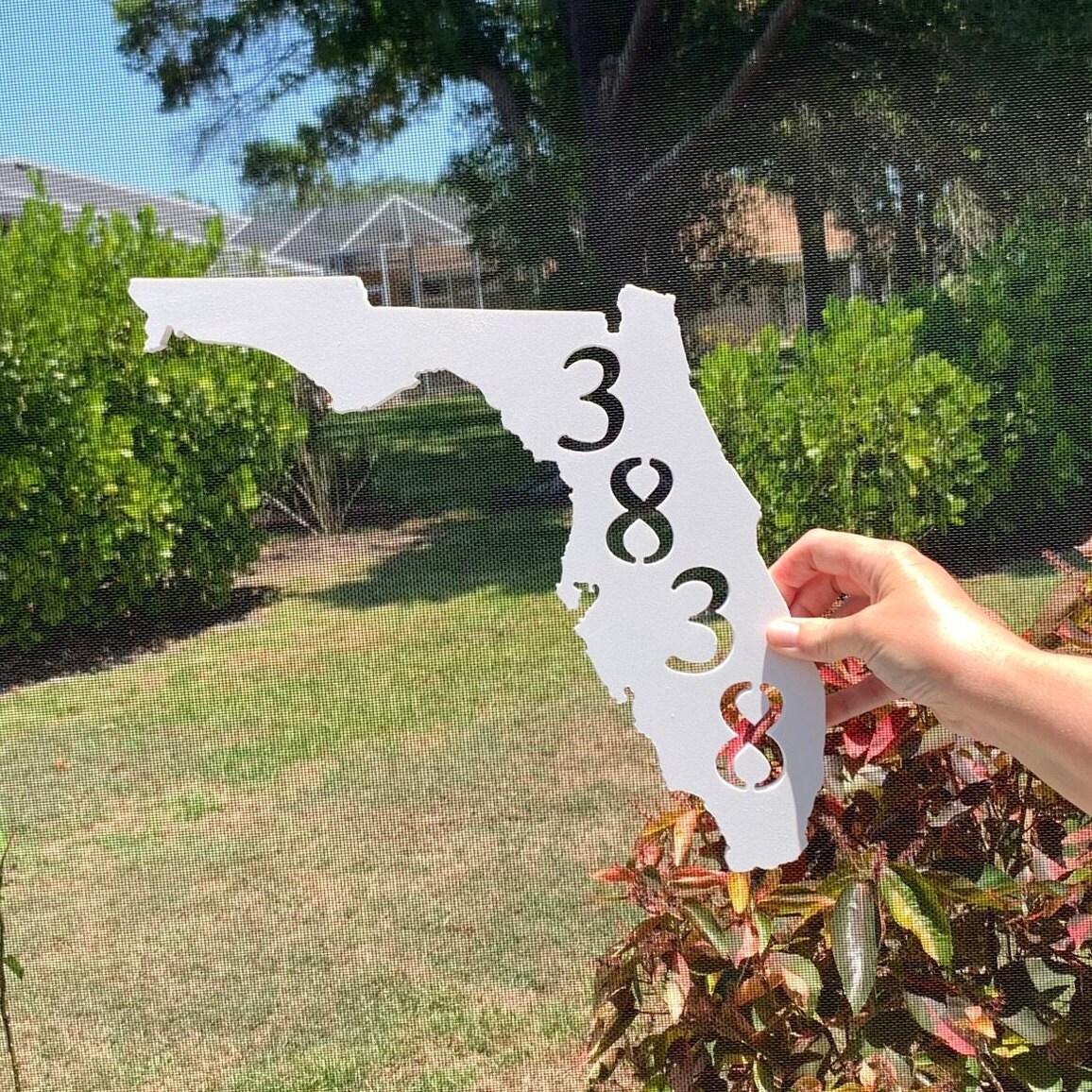 House Number Plaque - Florida, Address Plaque, Custom, Personalized ...